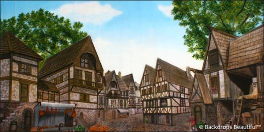 Medieval Village Backdrop 2 | Backdrops Beautiful