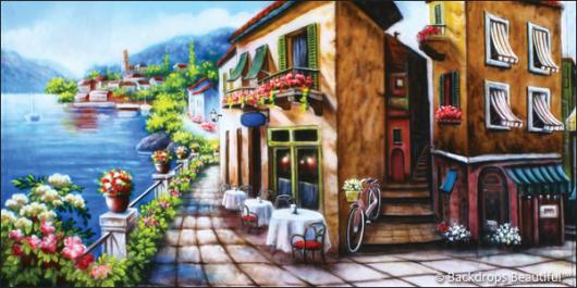 Italian Street Scene Backdrop 4 | Backdrops Beautiful
