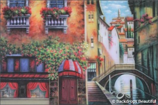 Italian Street Scene Backdrop 1 | Backdrops Beautiful