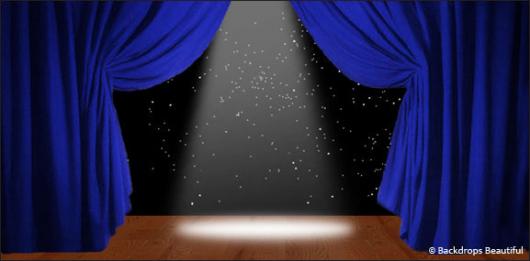 Stage Blue Backdrop 2b | Backdrops Beautiful